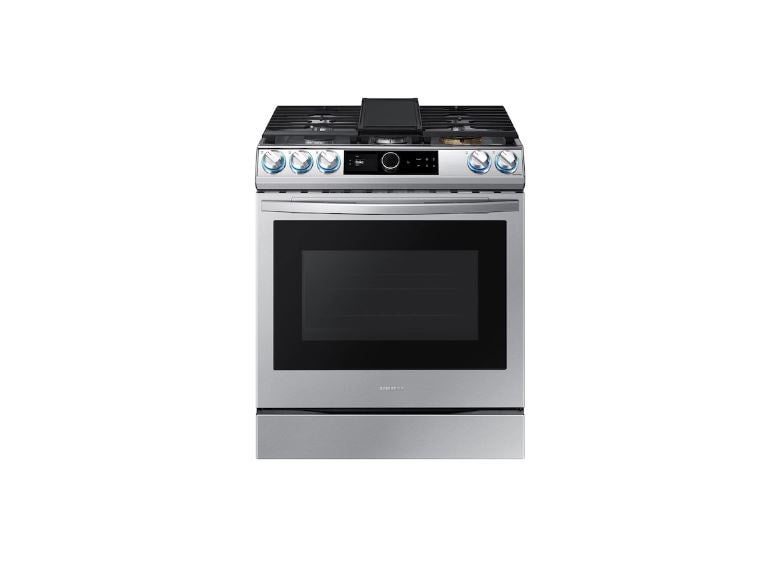 New Samsung 6.0 cu ft. Smart Slide-in Gas Range with Smart Dial & Air ...