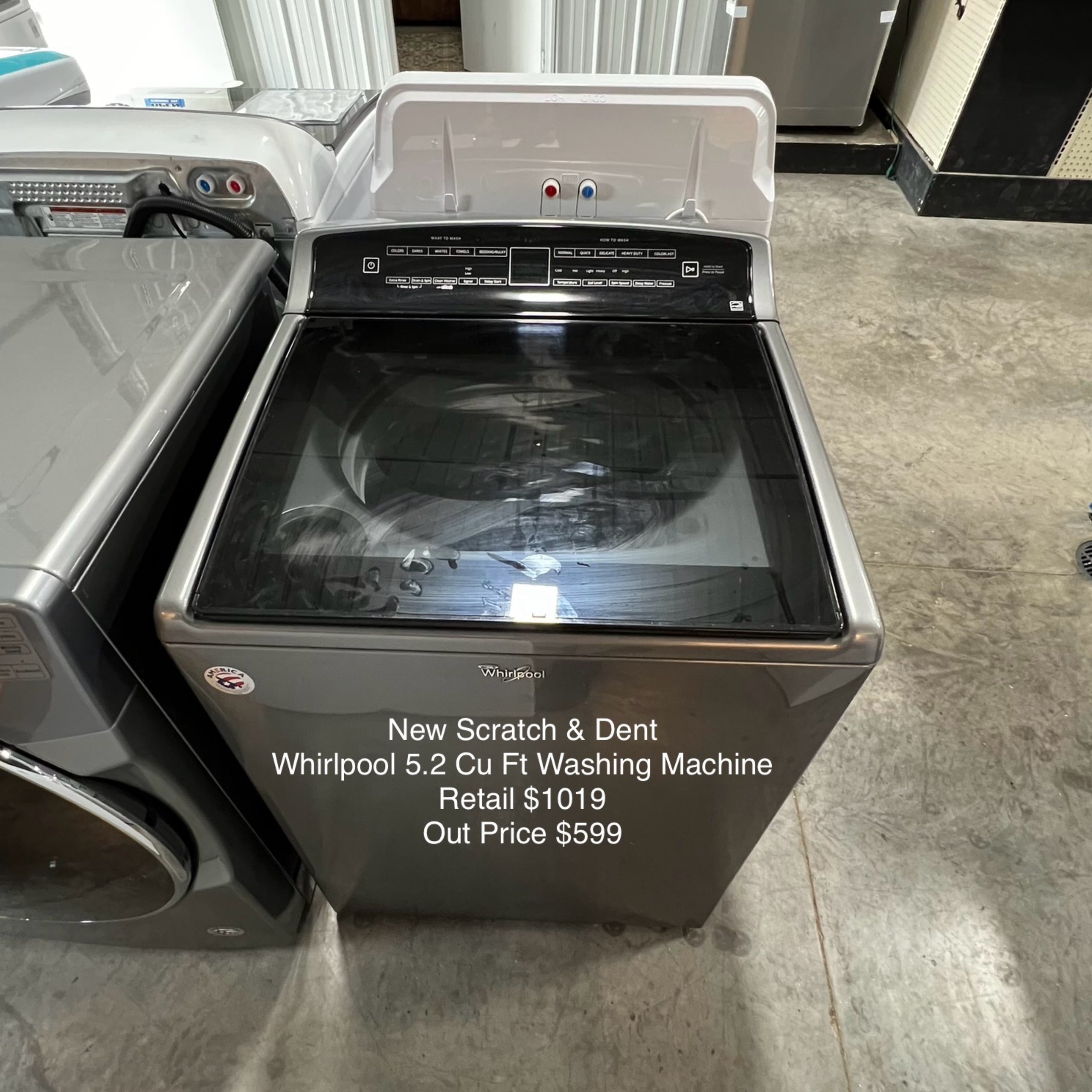 New Scratch & Dent Whirlpool 4.8 Cu Ft Washing Machine Model WTW7500GC2 ...